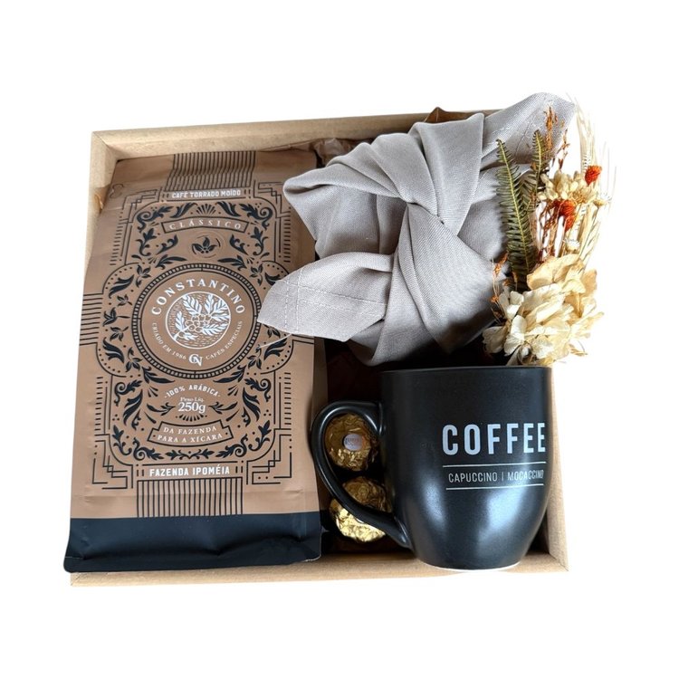Café Especial com Caneca e Ferrero | Cestas Michelli