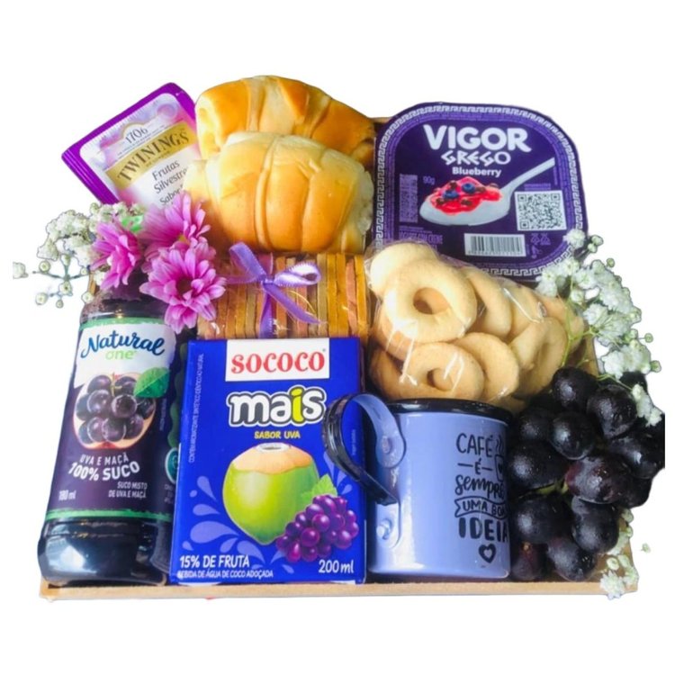 Bandeja Café Alegria e Delicadeza | Cestas Michelli