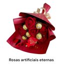 Buque de Rosas Eternas e Finos Bombons | Cestas Michelli