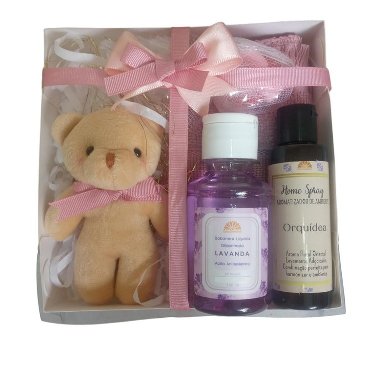 Kit Pelúcia com Home Spray Orquídea | Cestas Michelli