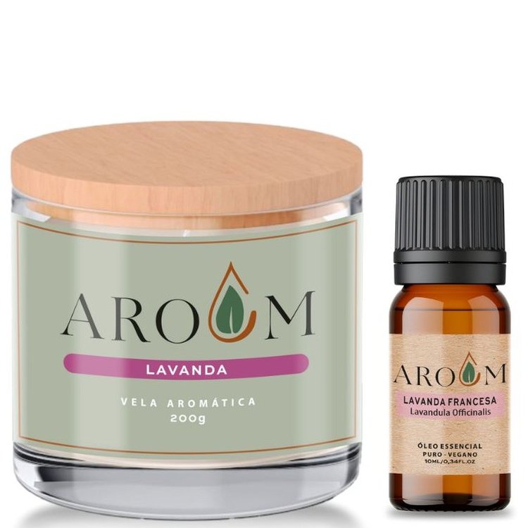 Kit Presente Relax Lavanda Francesa Aroom | Cestas Michelli